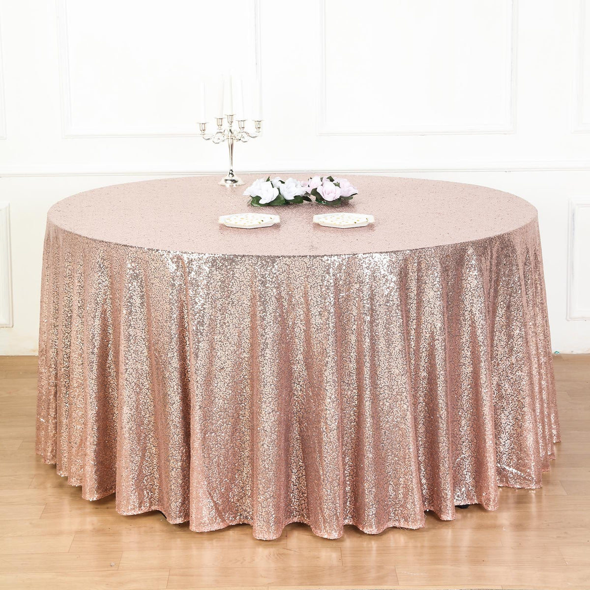 Seamless Premium Sequin Round Tablecloth, Sparkly Tablecloth 132 ...