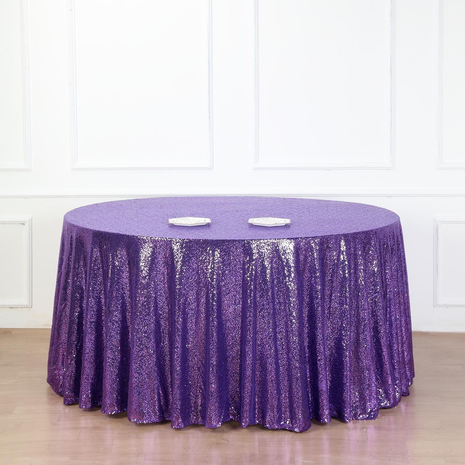 Seamless Premium Sequin Round Tablecloth, Sparkly Tablecloth 132 ...