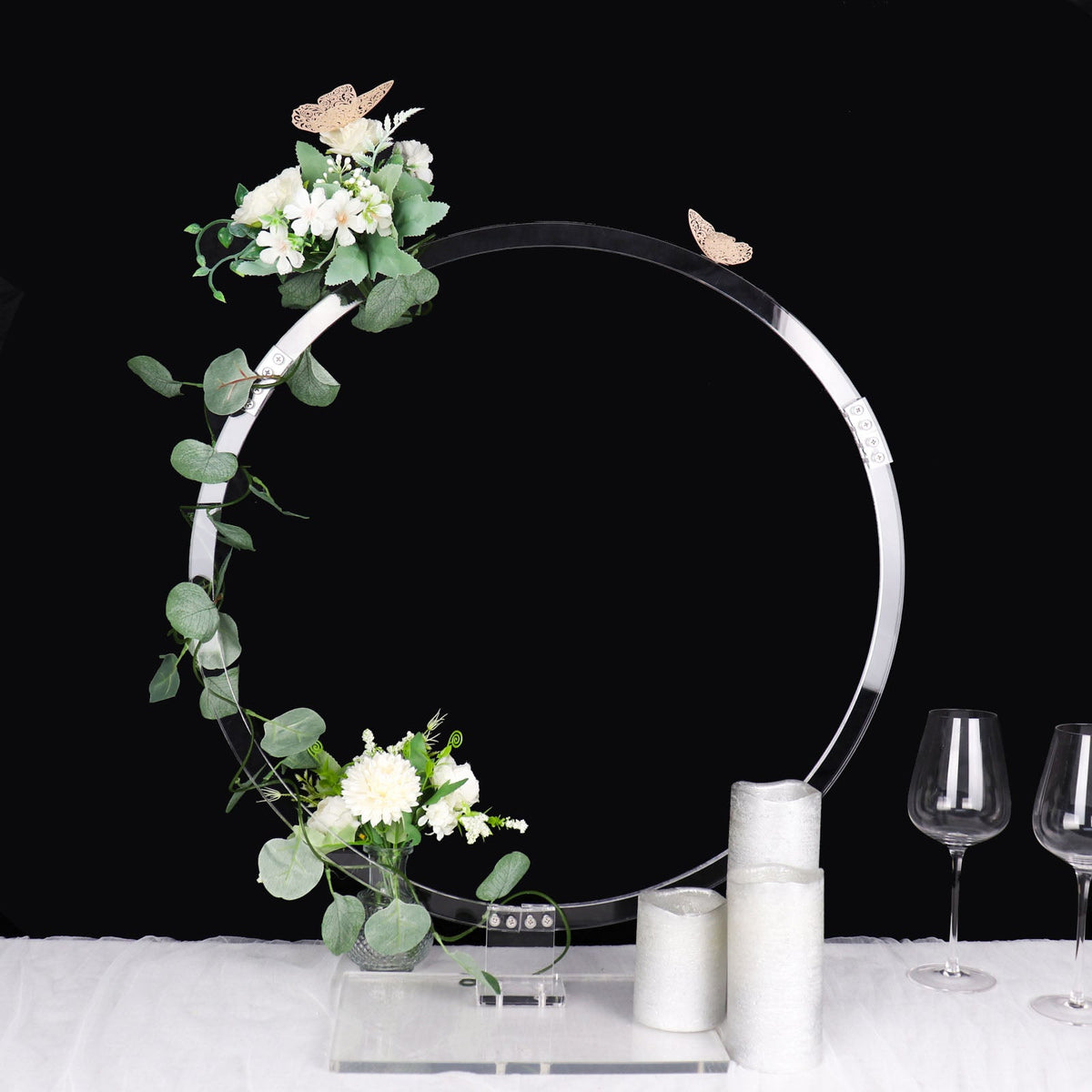 Acrylic Arch Hoop Stand Centerpiece, Round Wreath – eHomemart