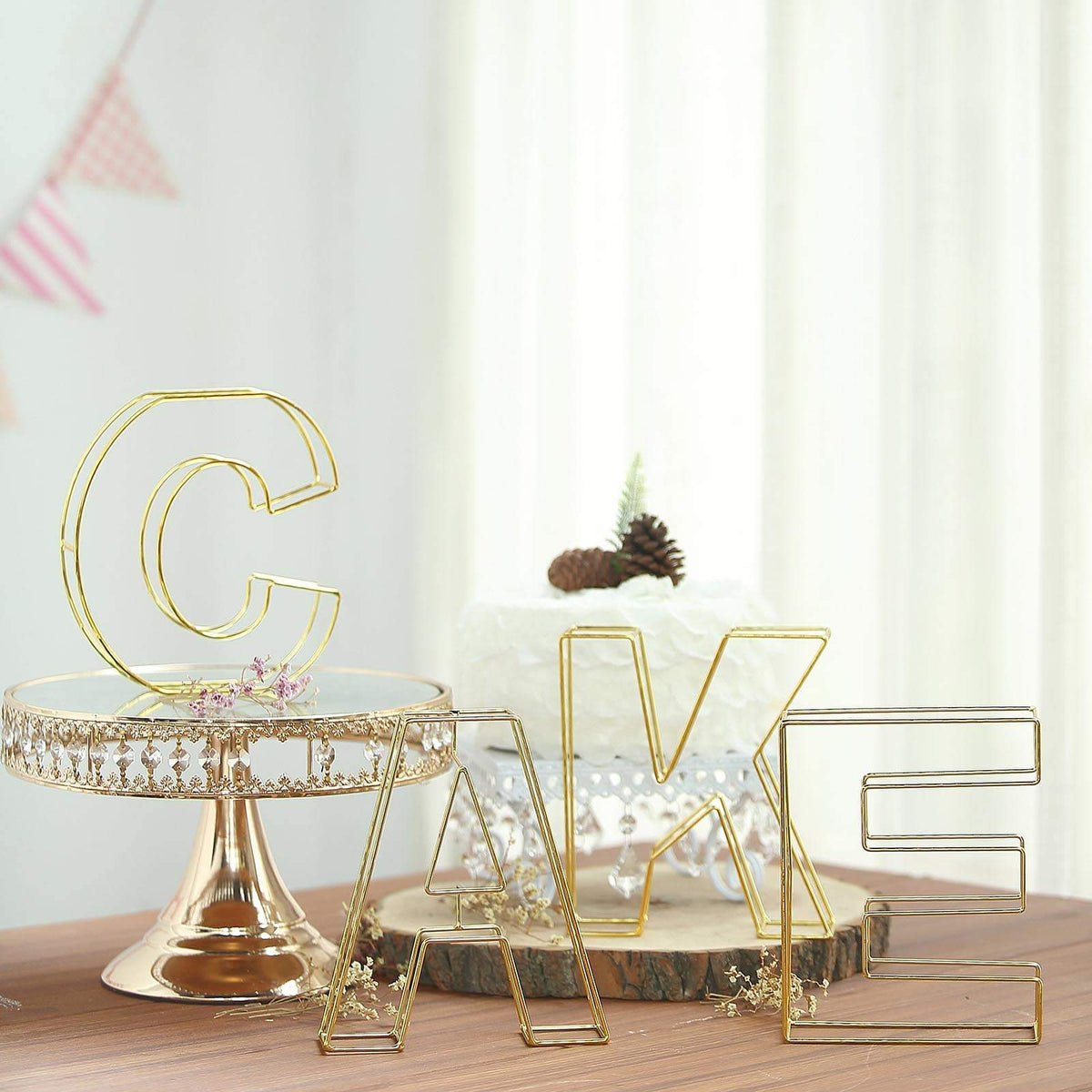 Gold Table Letters, Numbers, & Symbols - Freestanding 3D Decorative ...